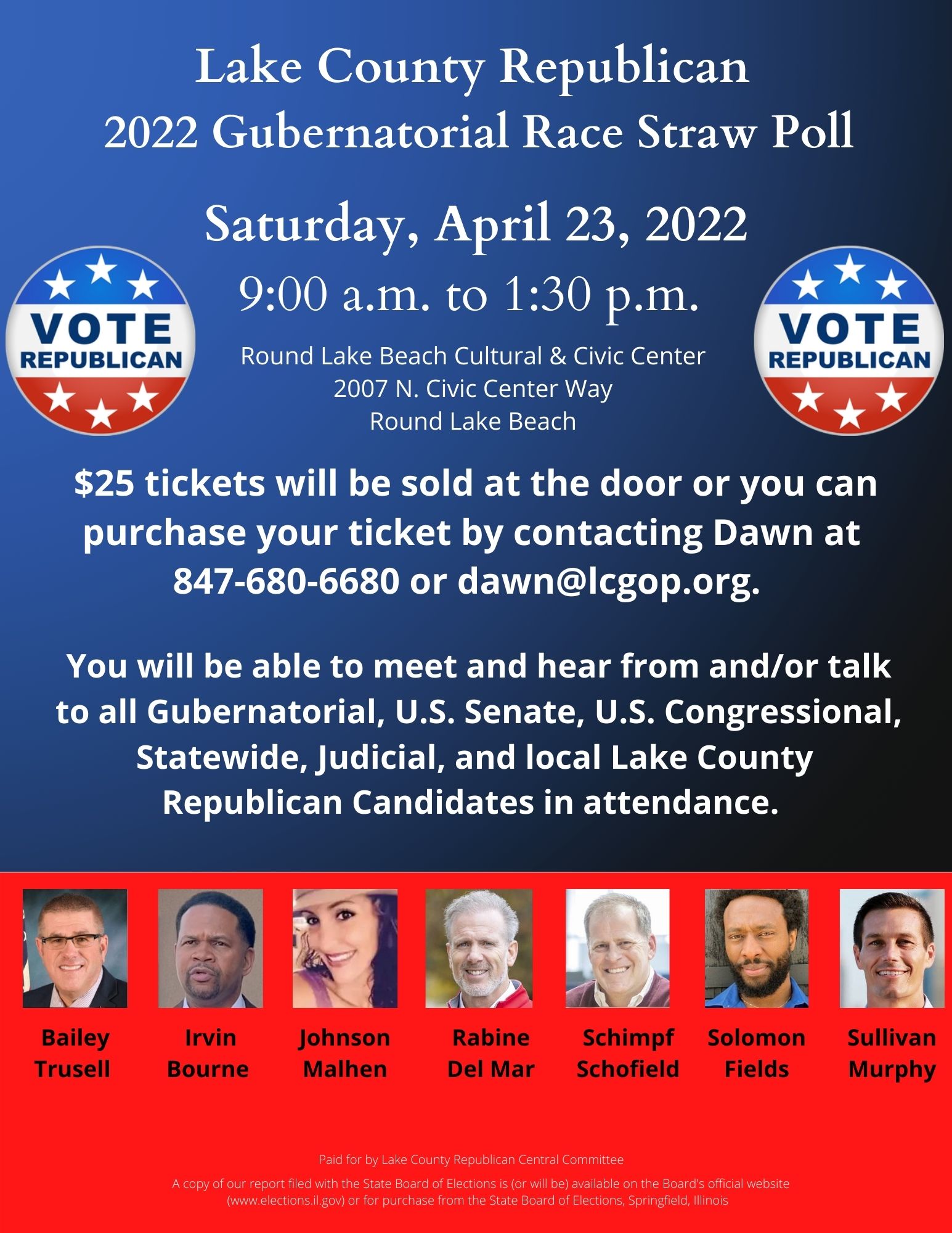 LCRCC 2022 Gubernatorial Race Straw Poll Flyer (8.5 × 11 in) | Lake ...